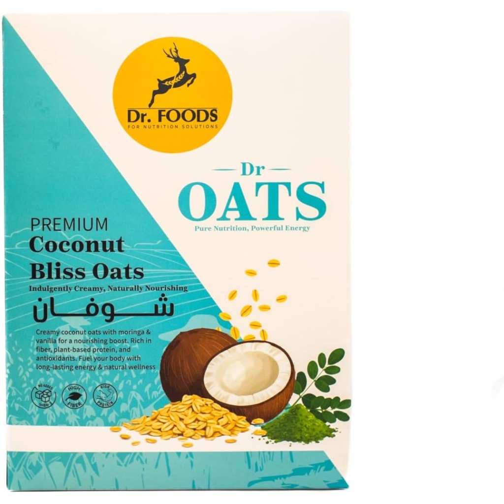 Coconut & Moringa Oat Flakes - 300g - Dr. Foods